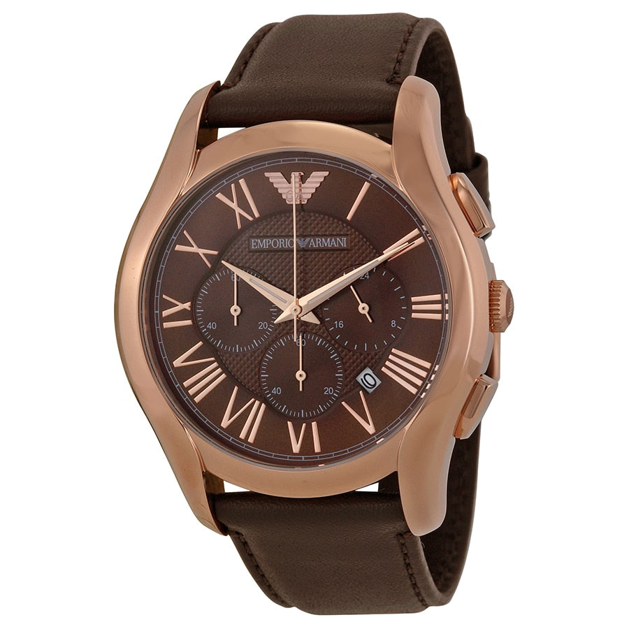 Emporio Armani Men s Quartz Analog Watch with Brown Leather Band AR170 Watch Direct